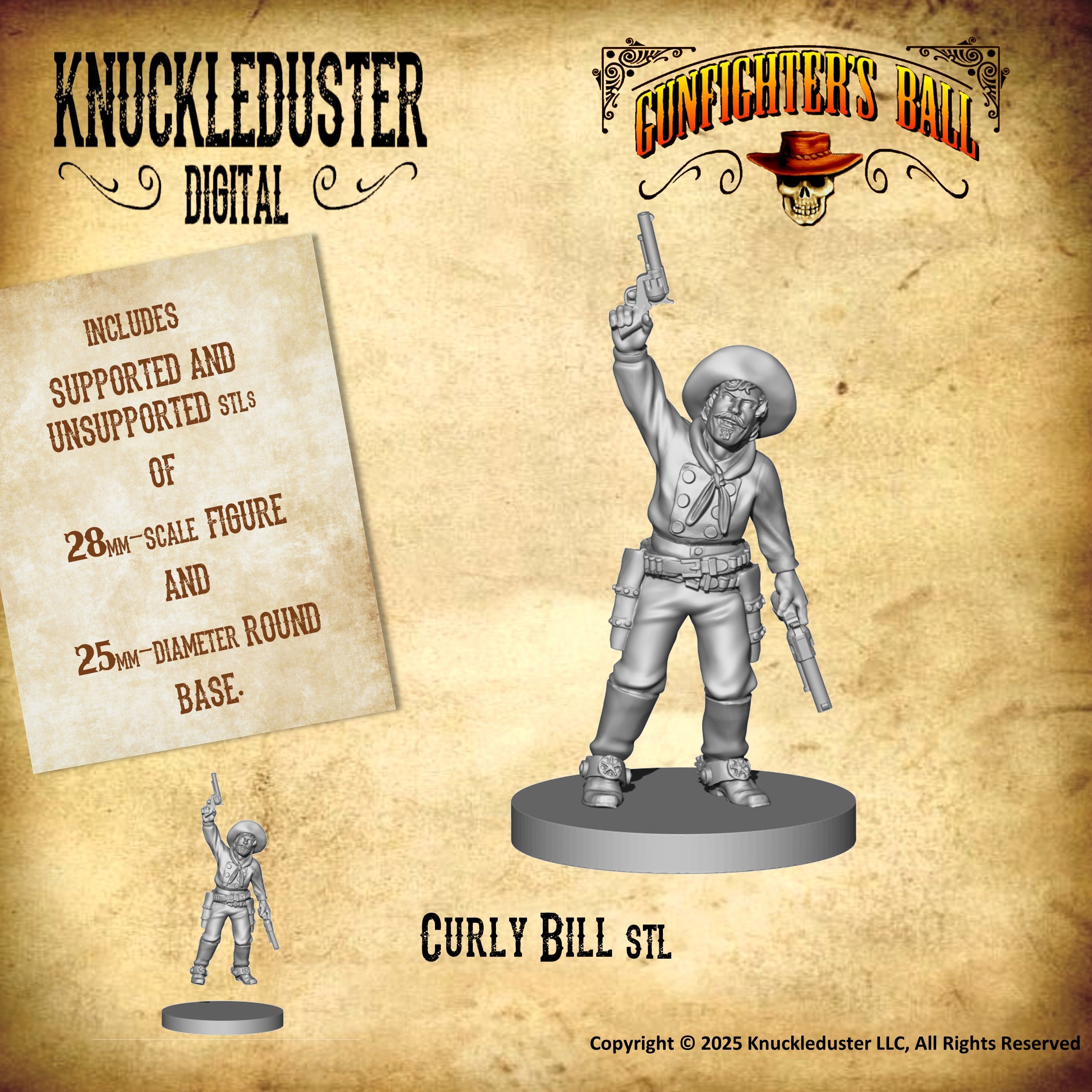Curly Bill Broscious (STL) – KnuckledusterMiniatures