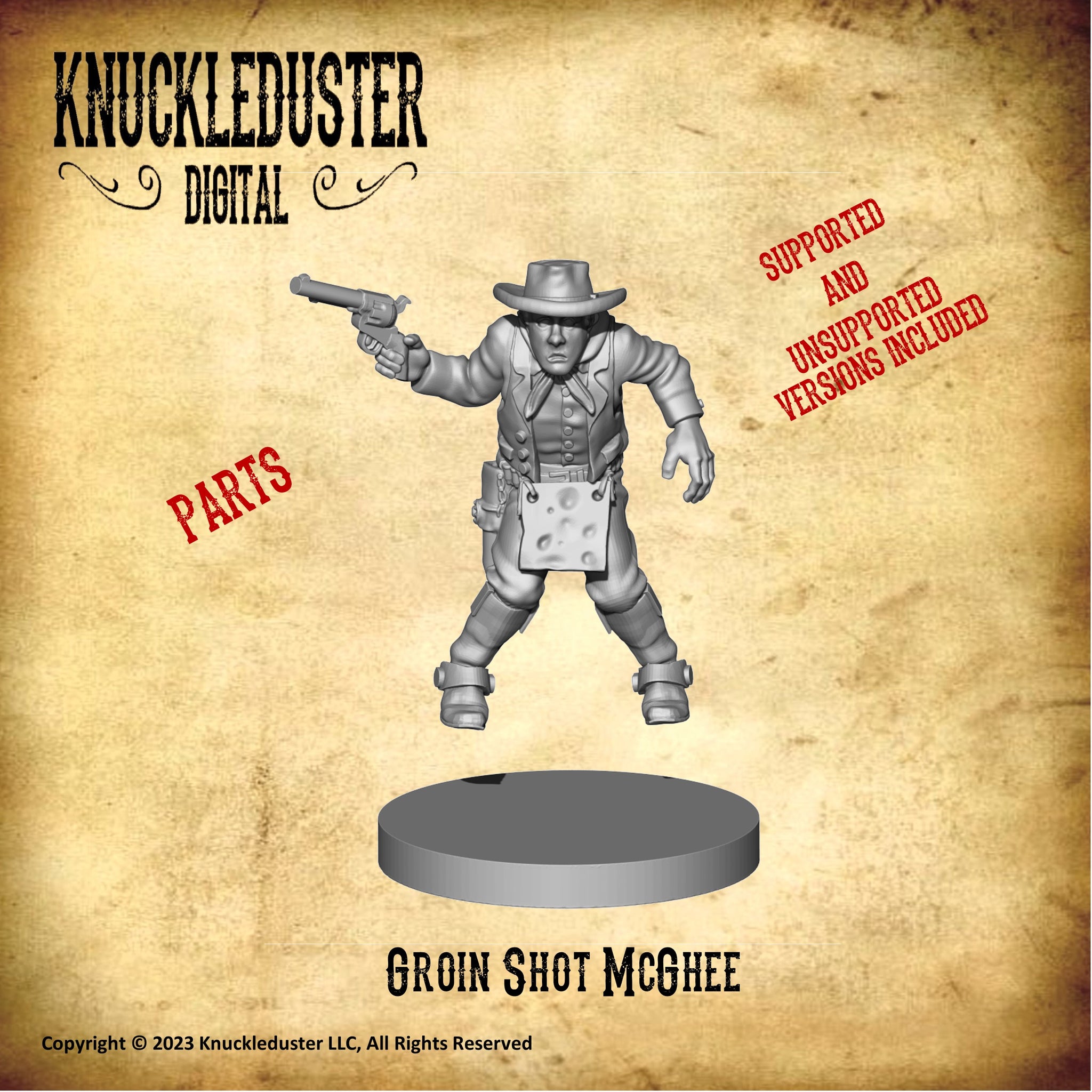 Groin Shot McGhee (Printable STL) – KnuckledusterMiniatures