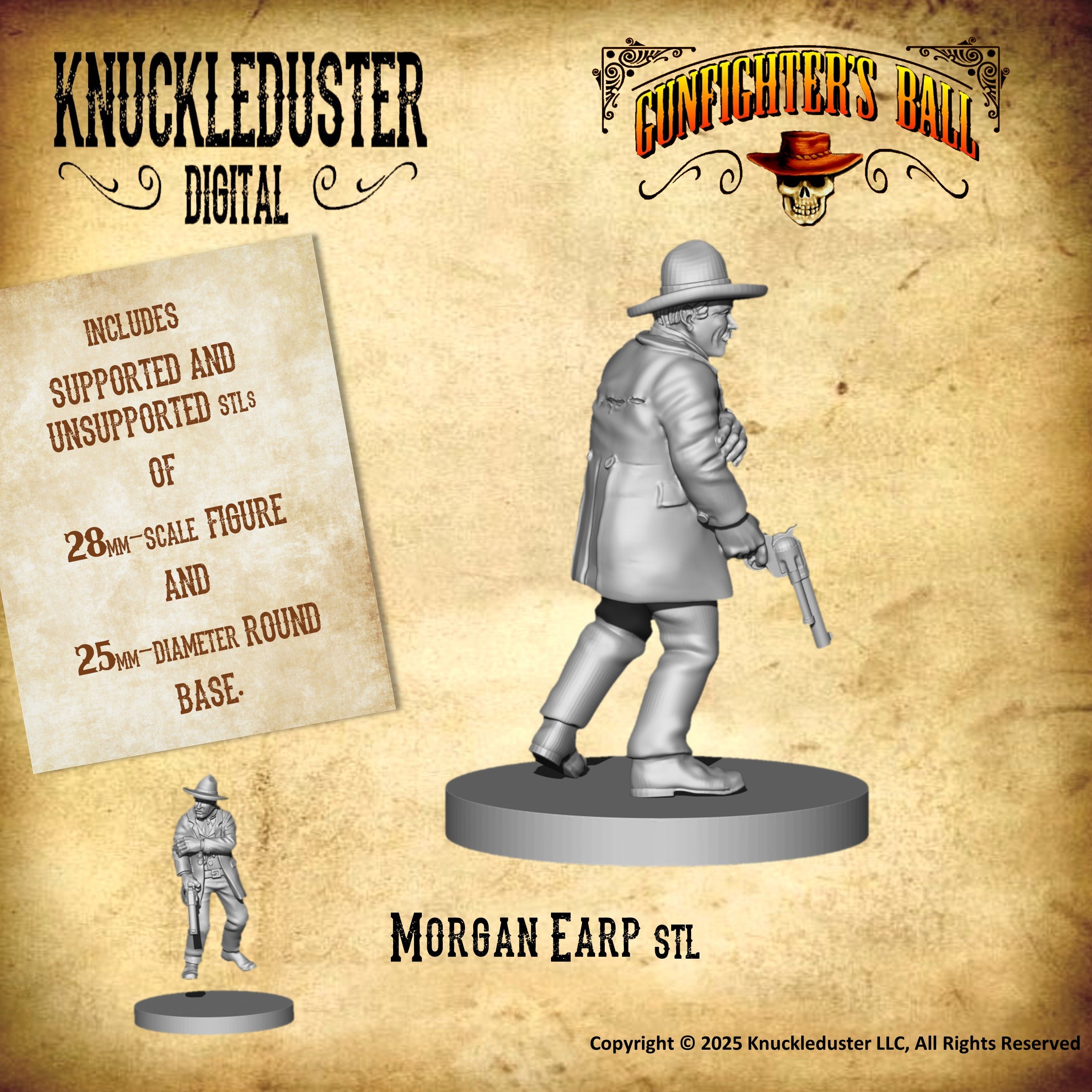 Morgan Earp (STL) – KnuckledusterMiniatures